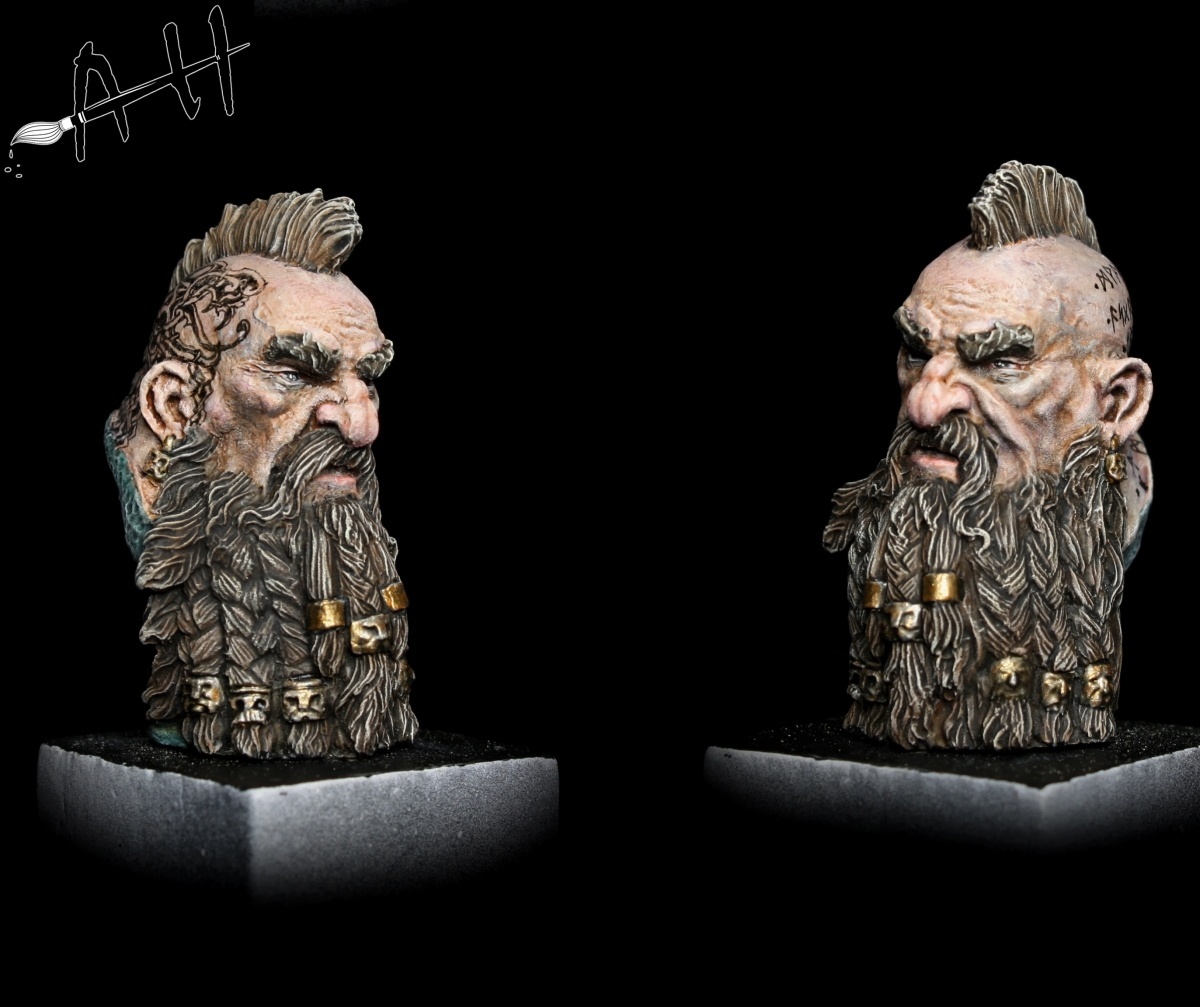 Asgrim Dwarf - Bust scale 1/10 - (2016) by Alexander Habas · Putty&Paint