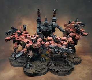 Red Terror Tau combat drop. by Primebeef · Putty&Paint