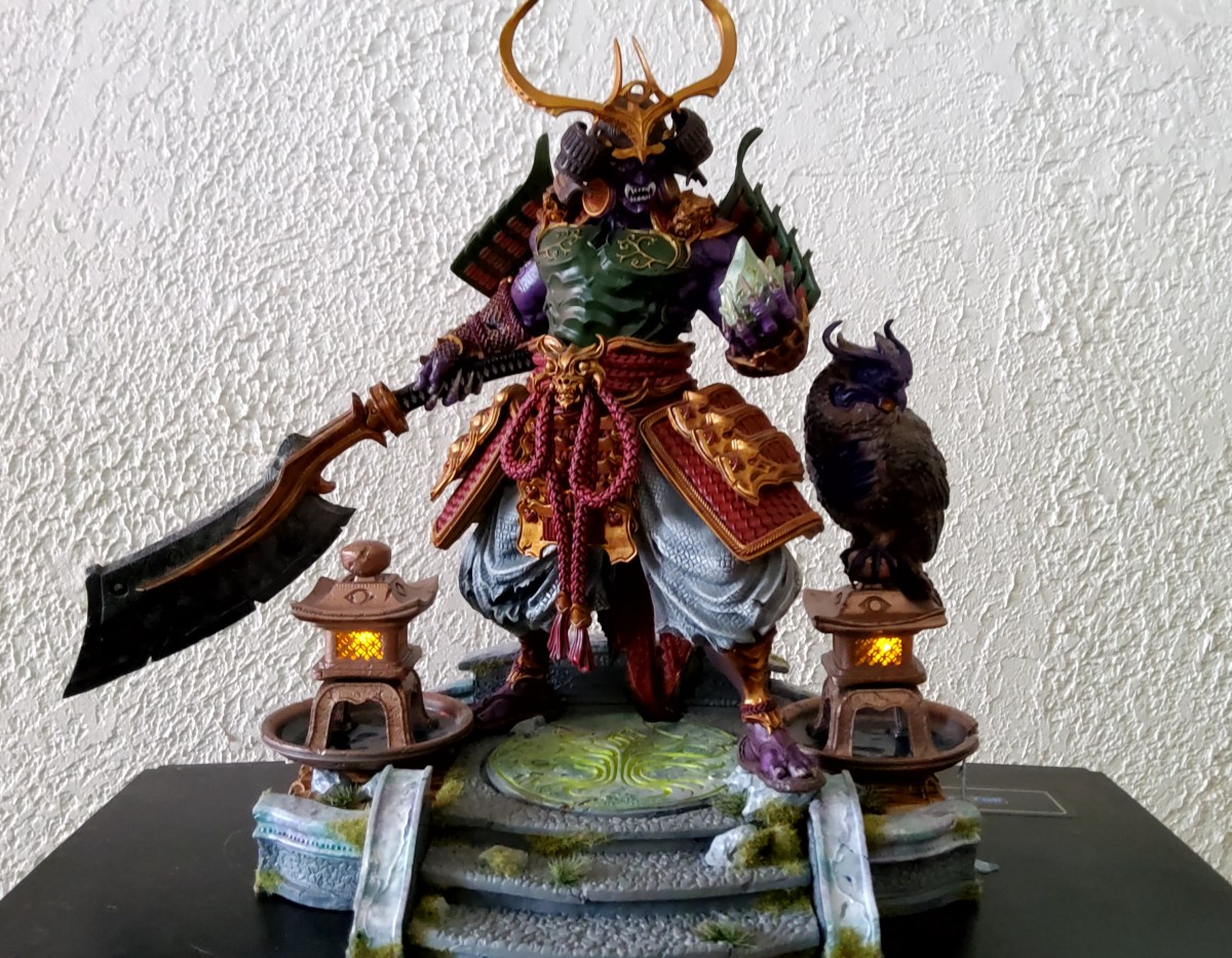 Tenjin - The Cursed Scholar avec Kojiro Owl sur base Japanese Garden by ...