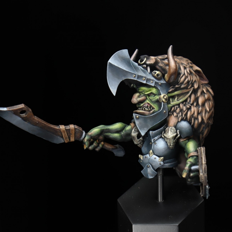 Krazgar the angry goblin bust by Diddy_miniatures · Putty&Paint