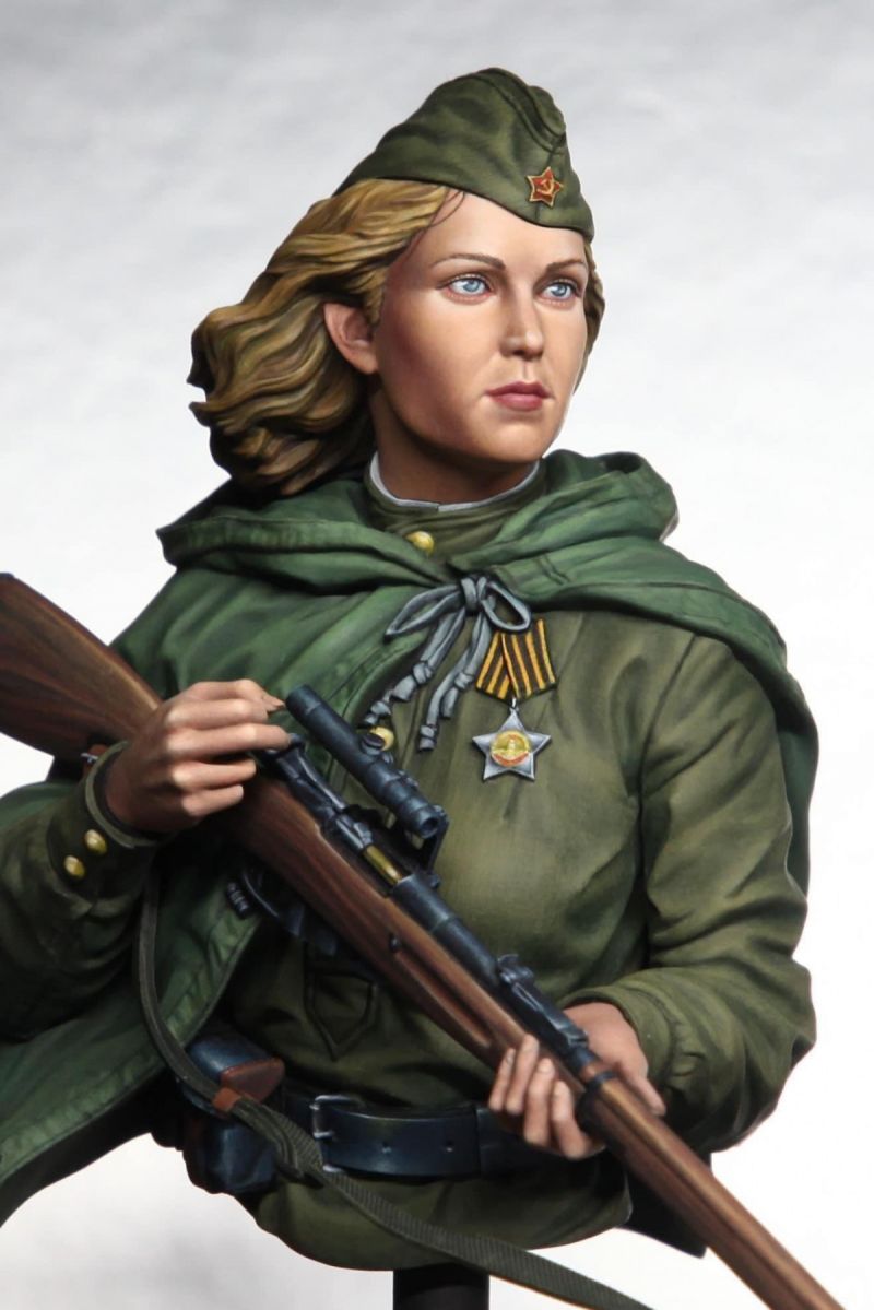 life miniatures Female Soviet sniper by AskAsk · Putty&Paint
