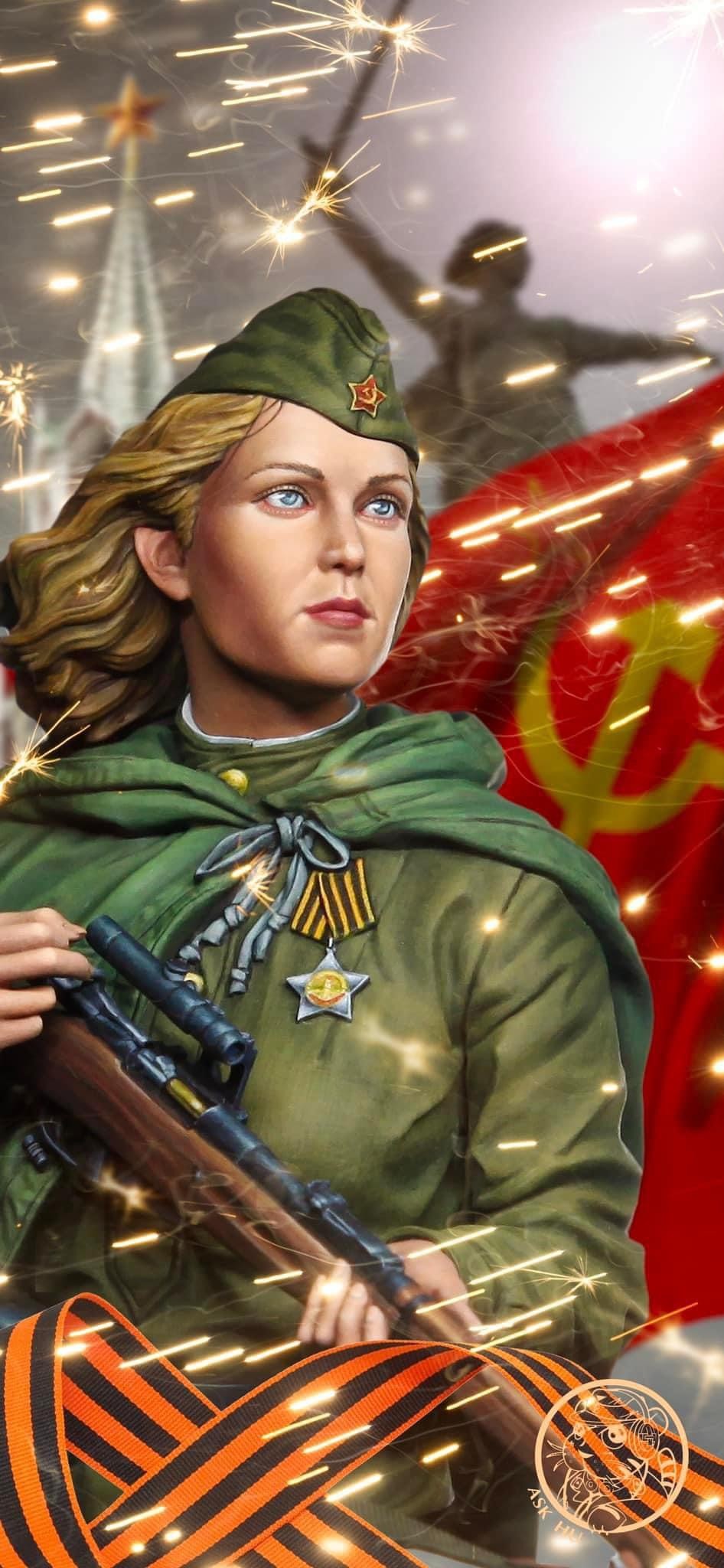 life miniatures Female Soviet sniper by AskAsk · Putty&Paint