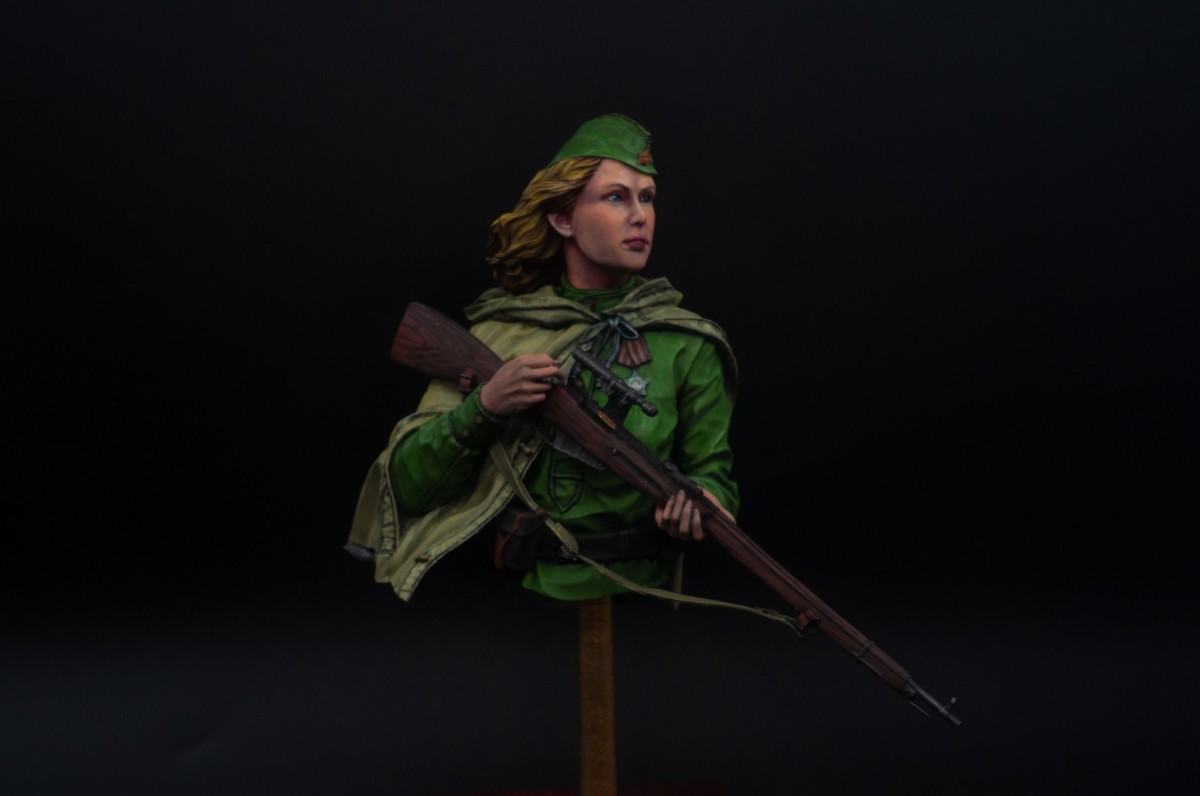 Soviet female soldier by alfredzw · Putty&Paint